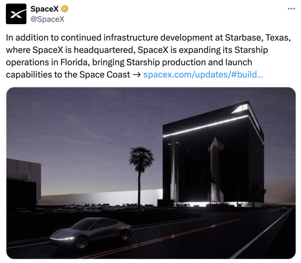 SpaceX Announces Expansion of Starship Operations to Florida’s Space ...