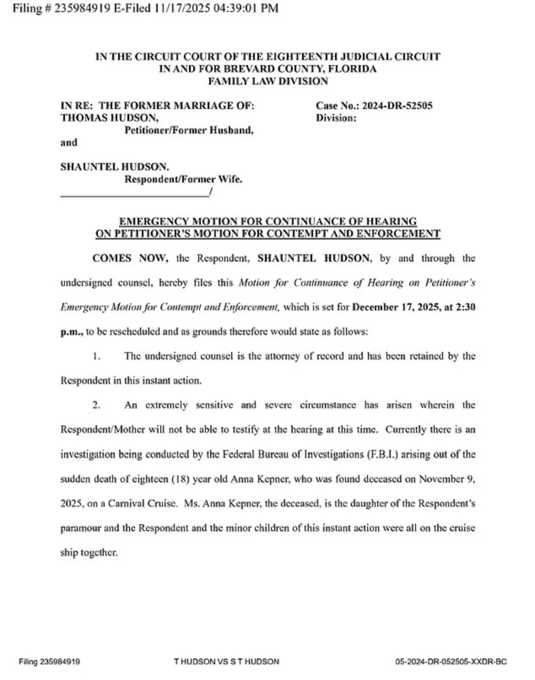 Step-sibling of cheerleader found dead on Carnival cruise may face ...